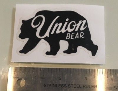 🍺 Union Bear Brewing Company NEW DIE CUT STICKER 3.5” x 2" Craft Beer ...