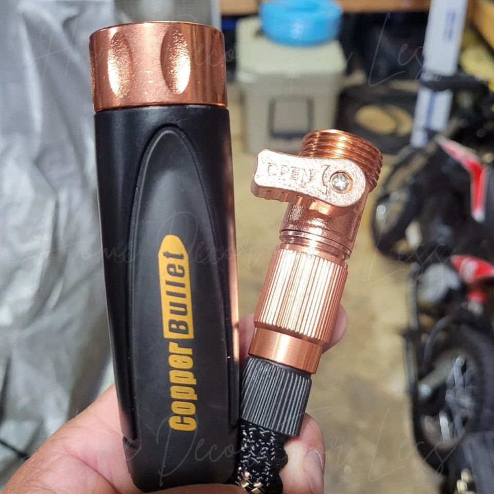 Pocket Hose Copper Bullet with Sprayer Expandable Garden Hose 650psi ...