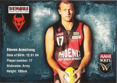 WAFL Australia - Perth Demons 2010 - Steven Armstrong | eBay Australia