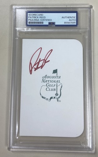Patrick Reed Signed Autograph Auto Augusta Masters Golf Scorecard PSA ...