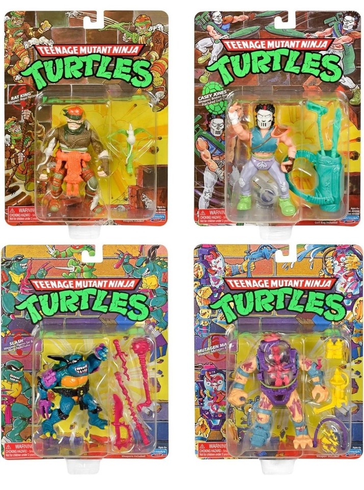 Rat King, Casey Jones, Slash & Mutagen Man Action Figure 4-Pack Boxed ...