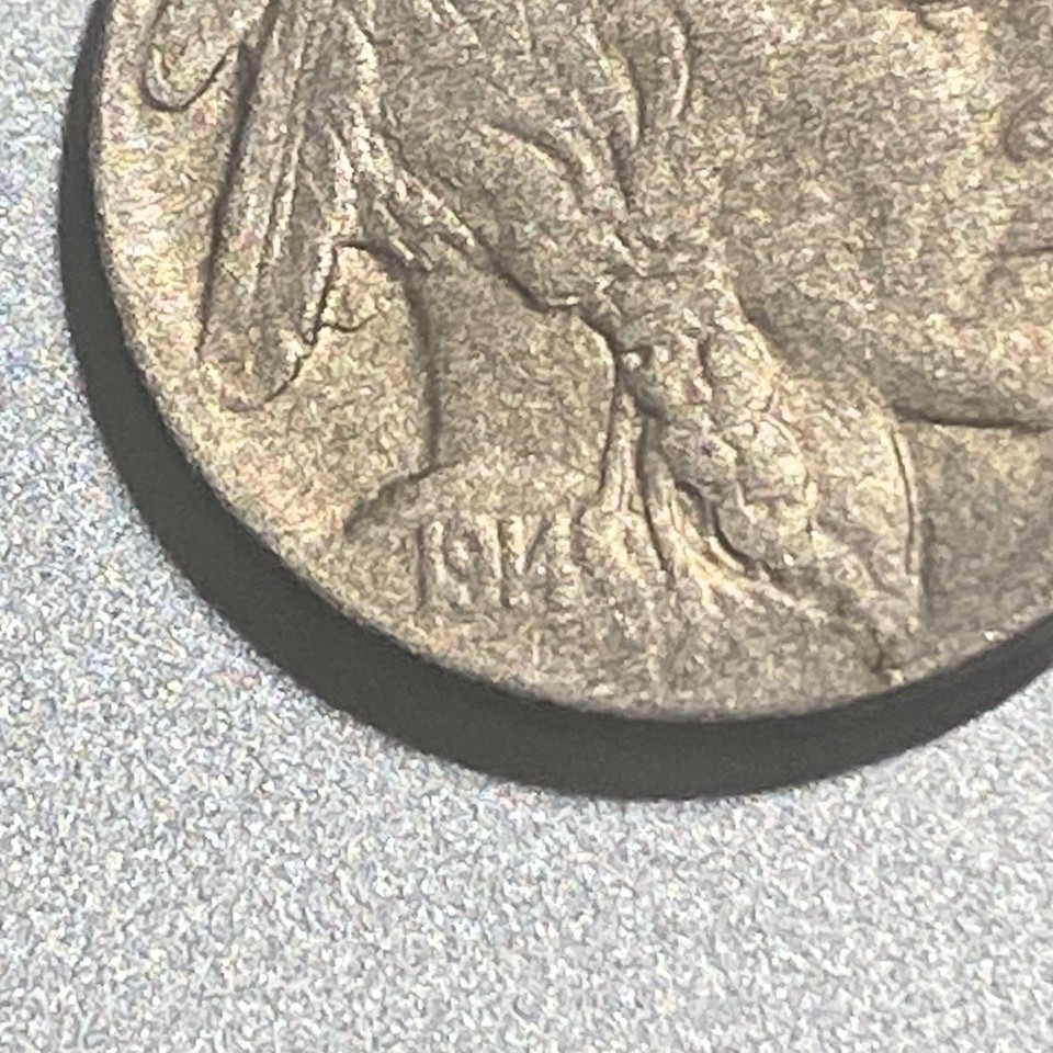 1914-D Buffalo Nickel. Near Full Horn Details. Key Date. Holo-restored ...