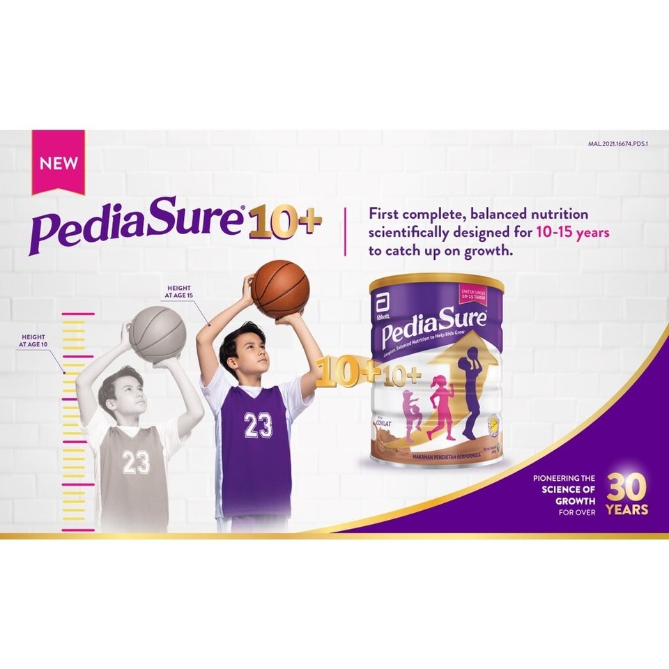 1 X Abbott Pedia Sure Optiheight Increase Height 10-15 Yrs Old 800g ...