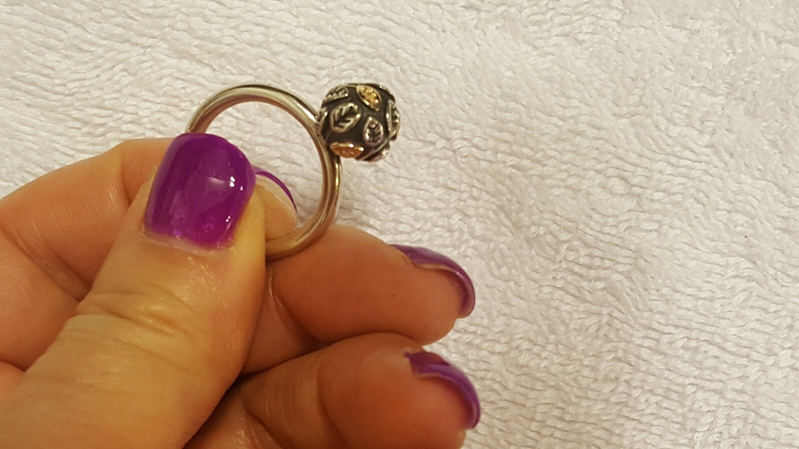 Rare Pandora Tree of Life Ring - Leaves of 14K Yellow Gold Sterling ...