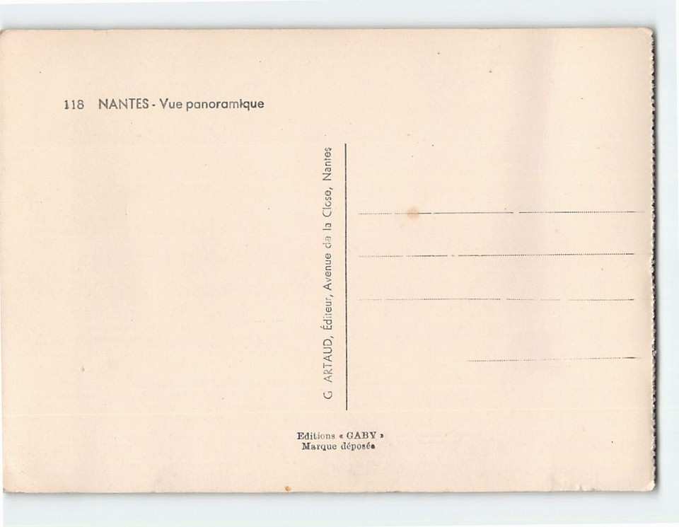 Postcard Vue panoramique Nantes France | eBay