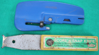 Scoring snap knife/plastic cutter, carbide tipped plus plastic cutter ...