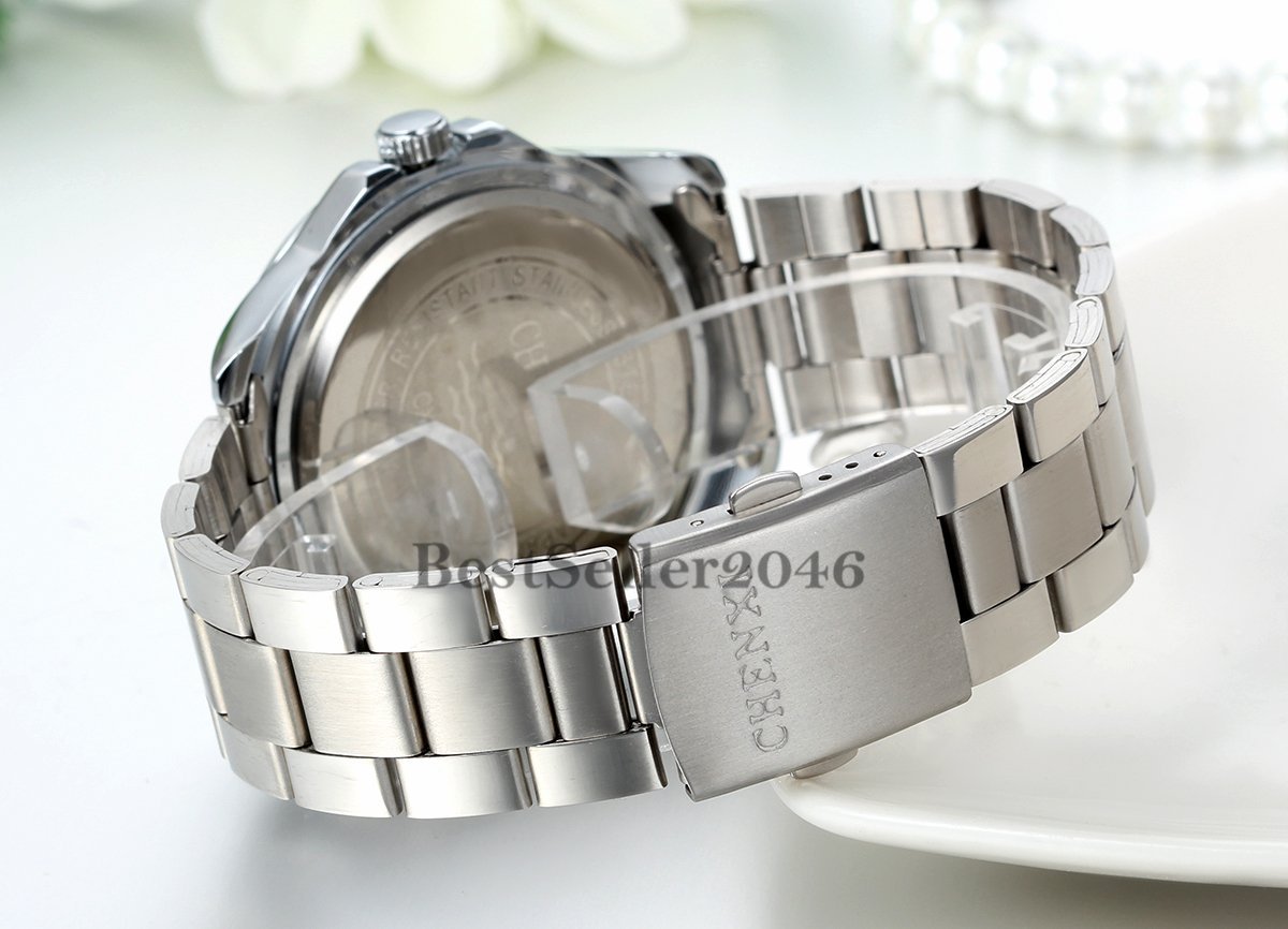 Fashion Stainless Steel Luxury Sport Analog Quartz Business Mens Wrist ...