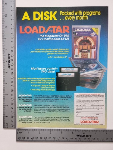 Loadstar Disk Magazine Commodore 64 128 Print Advertisement | eBay