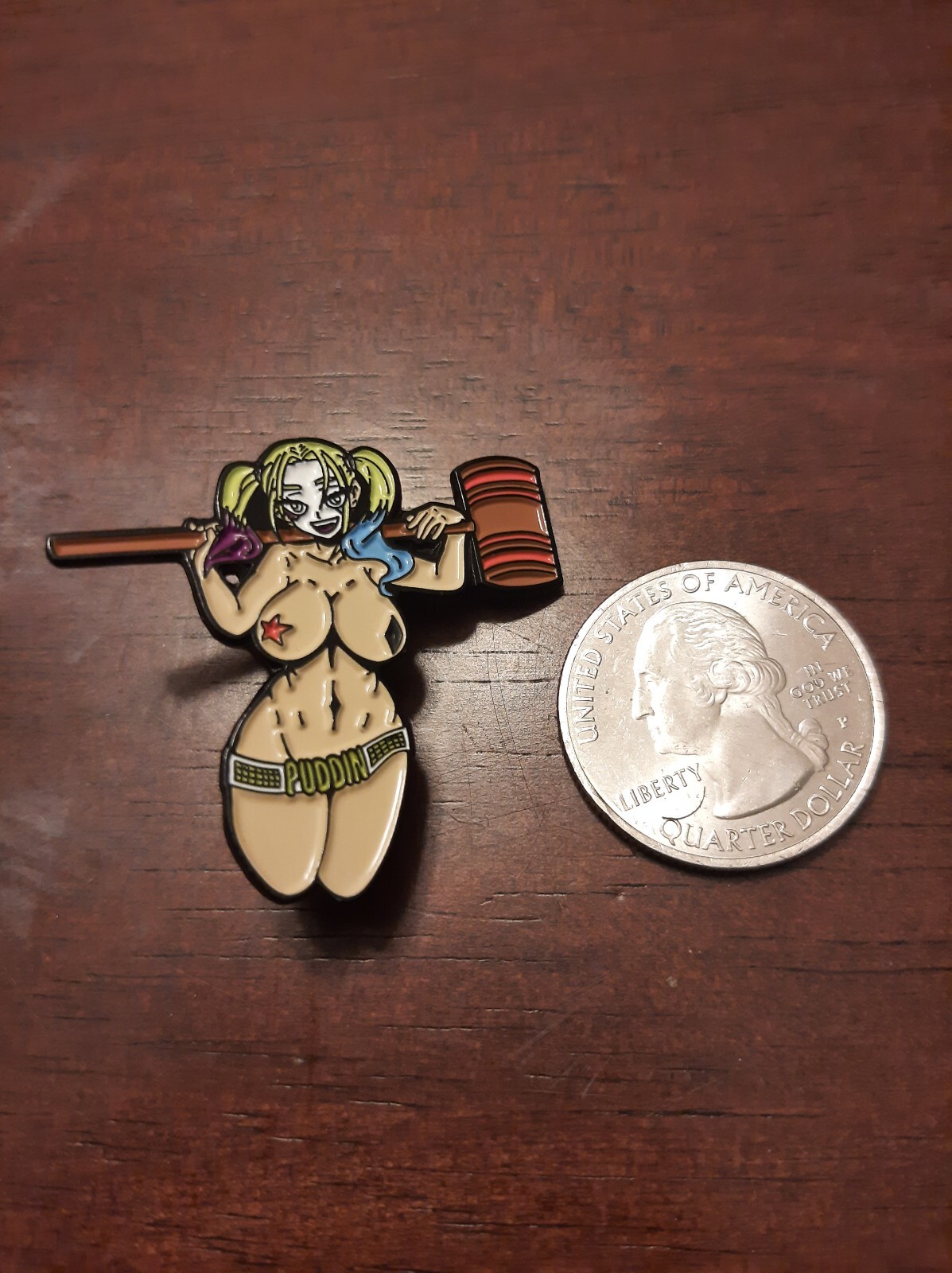 Harley Quinn Arkham Version Flip Parody Variant B Sexy Enamel Pin Ebay