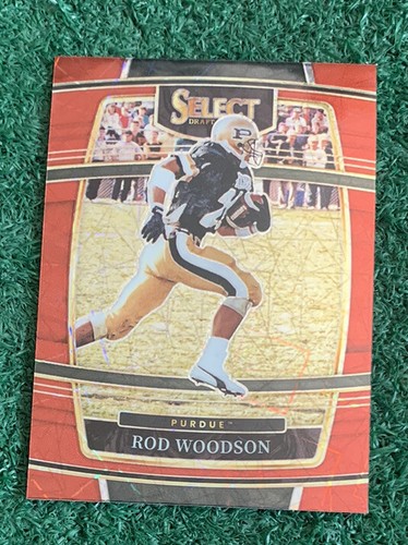 ROD WOODSON NFL HOF - 2022 PANINI SELECT DRAFT PICKS - RED LAZER PRIZM ...