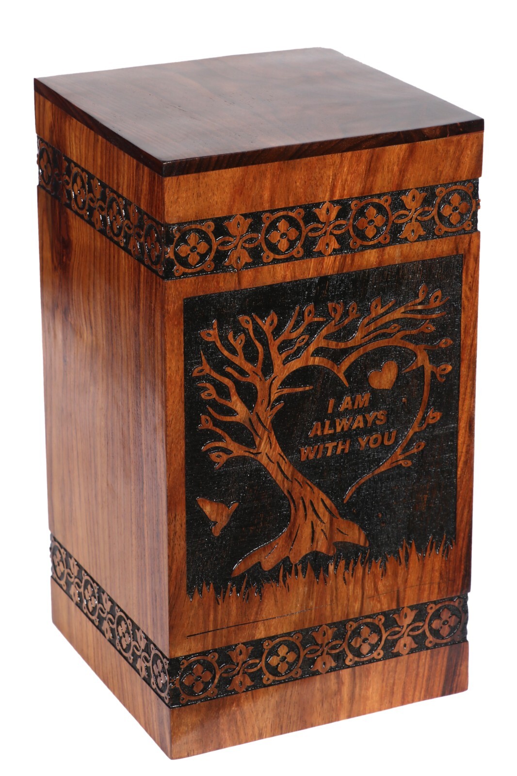 Memorial Keepsake Ashes Holder Box Urn Rosewood Engraved Adult ...