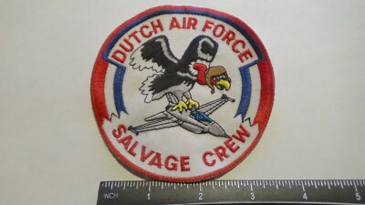 ROYAL NETHERLANDS DUTCH AIR FORCE F-16 FALCON SALVAGE CREW MAINTENANCE ...