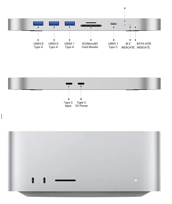 Apple Mac Studio M2 Max/12+30-Core/32GB+512GB/4TB SSD Pack+Hub/Windows ...
