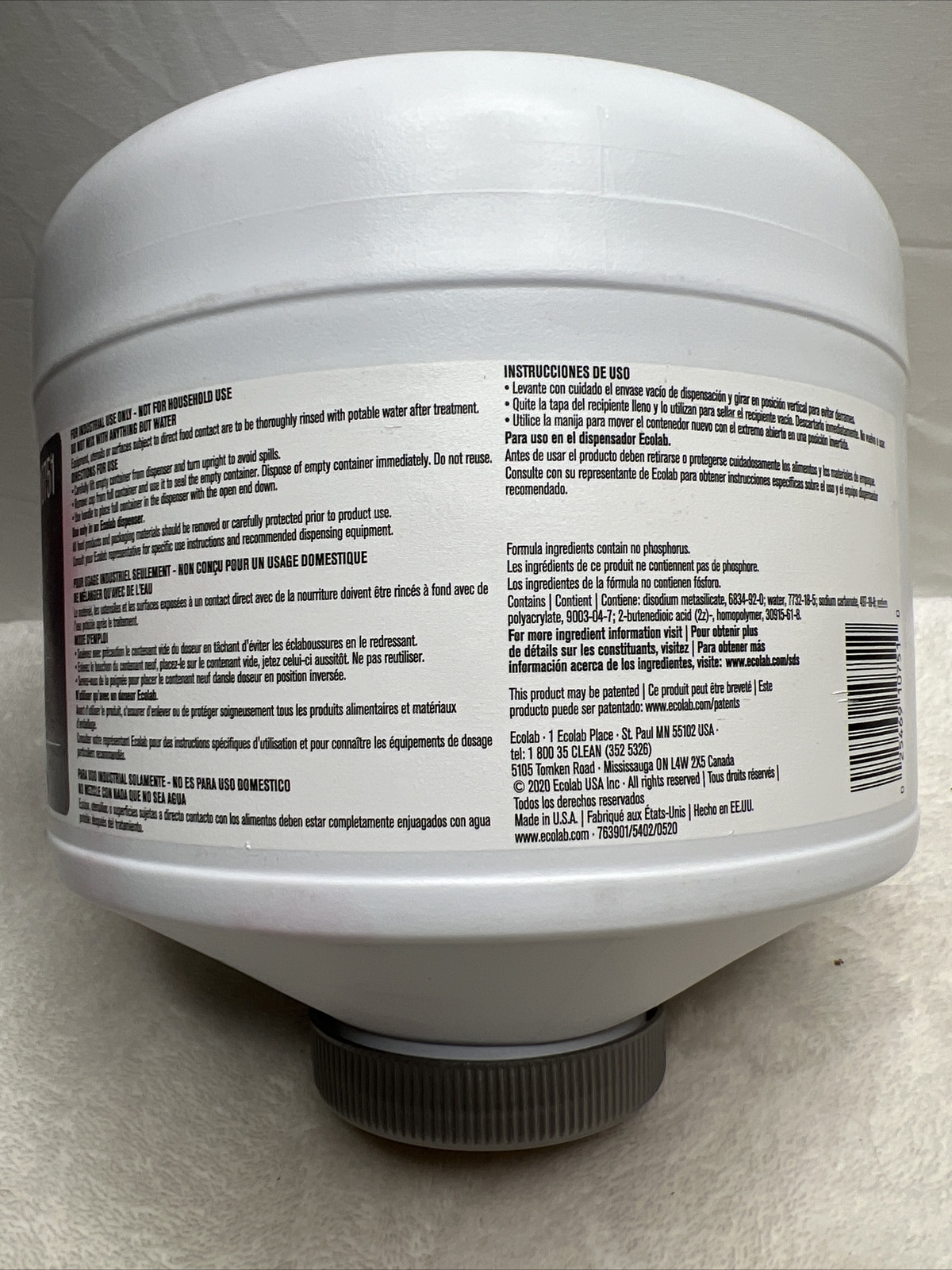 Case+of+4+Ecolab+Solid+Metal+Pro+Dish+Detergent+6110751 for sale online ...