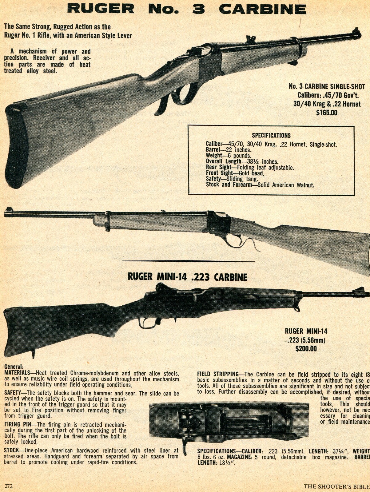 1977 Print Ad of Ruger No 3 & Mini-14 Carbine Rifle | eBay
