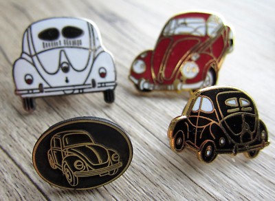 4 x Volkswagen Pin / Pins: 4 x VW Käfer - emailliert - Edel !!! Set E ...