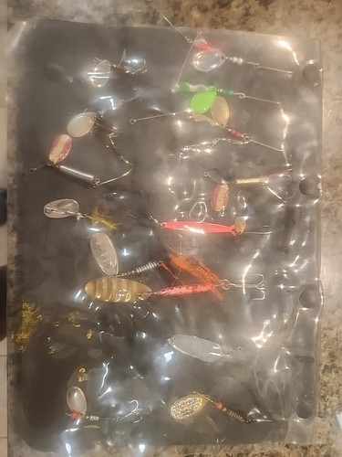 Lot Of 14 Fishing Spinners With Hook- Um Pad | eBay