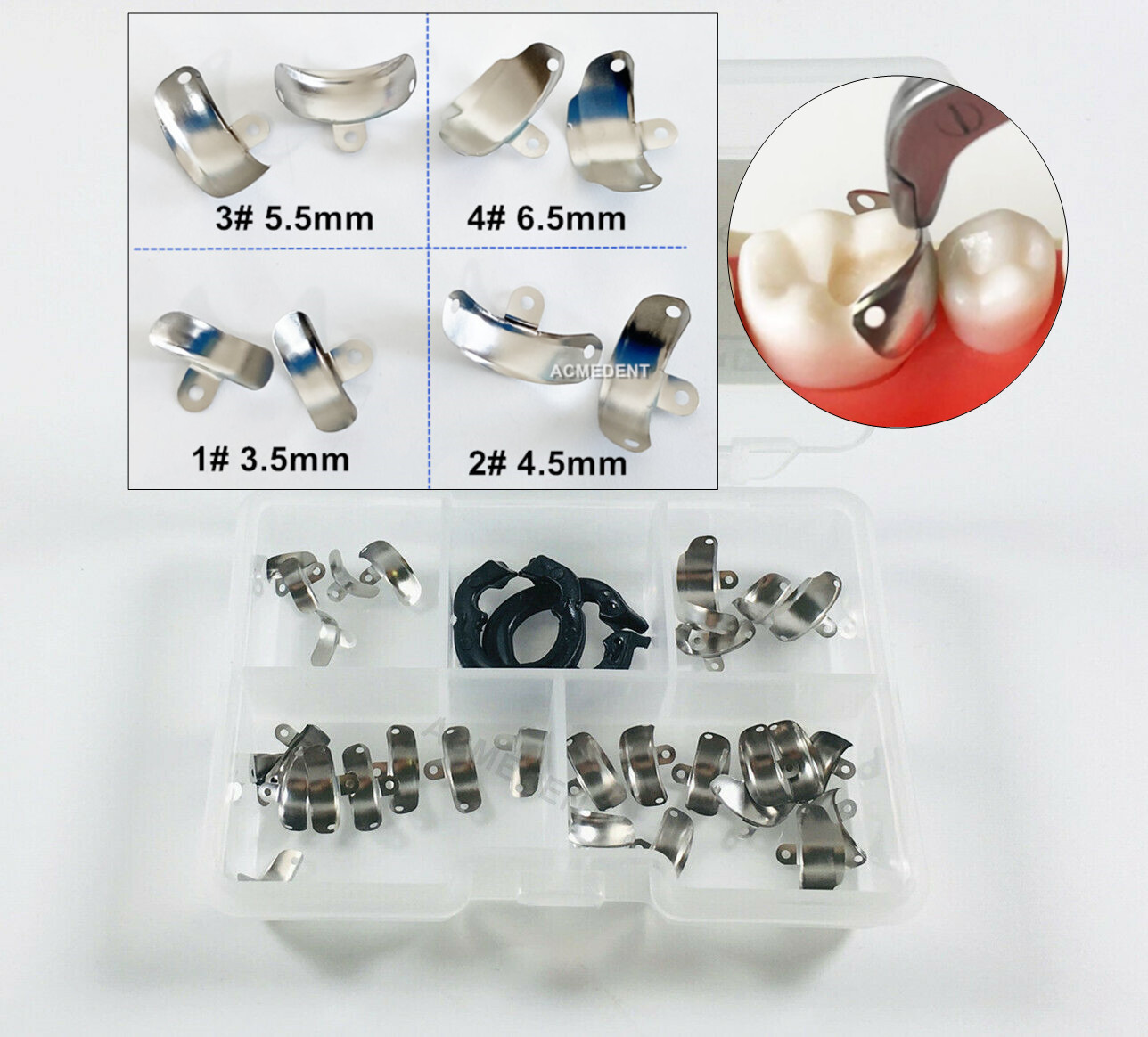 Dental Matrix Sectional Matrice Clamping Ring Matrices 32Pcs/Box ...