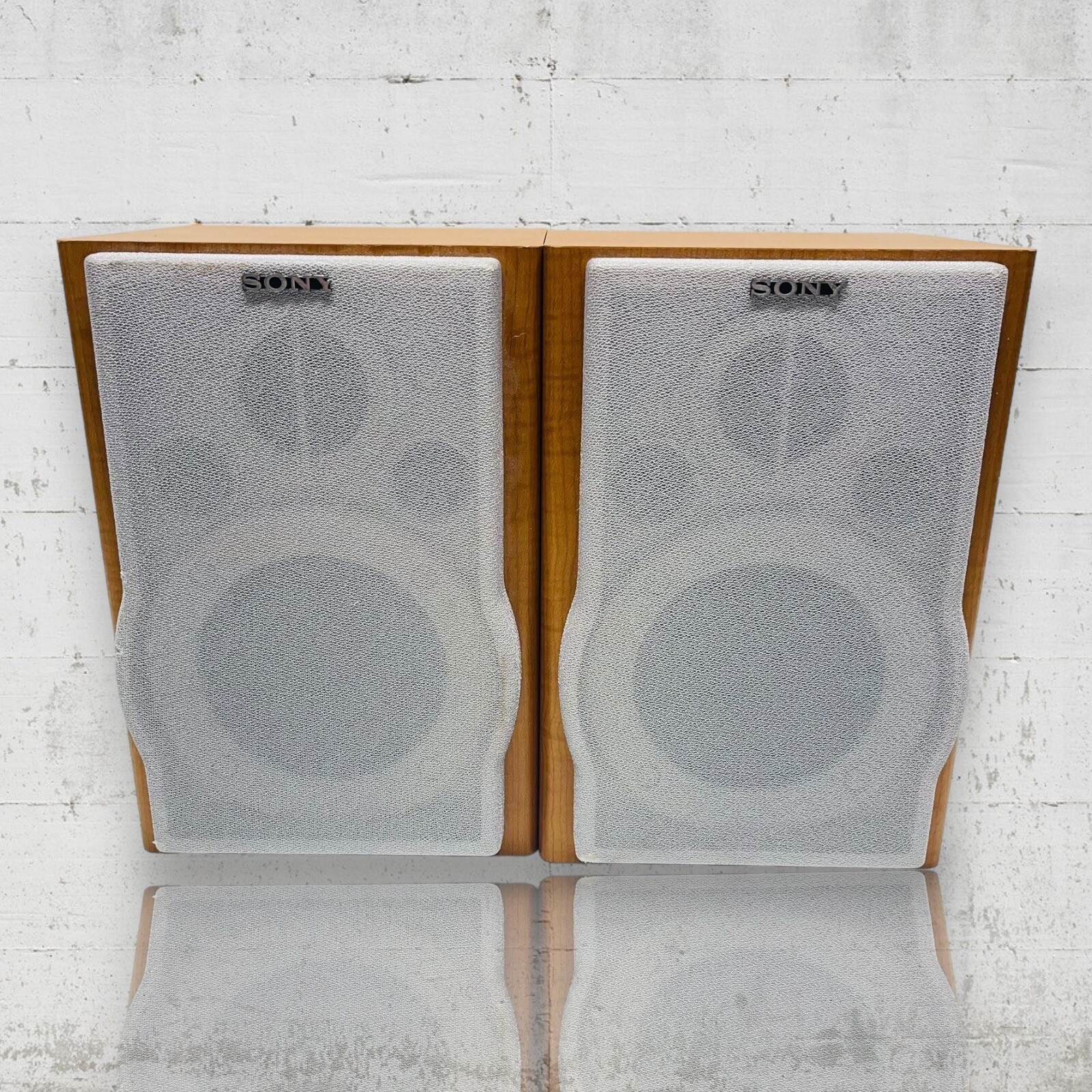 Genuine Sony SS-CEP707 Bookshelf Speakers Simulate Wood Case Set Of 2 ...
