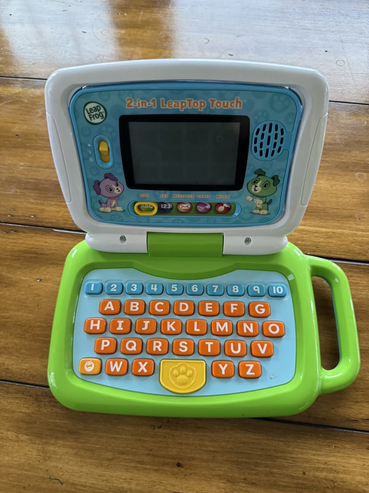 LeapFrog 2-in-1 LeapTop Touch Green Kids Laptop Tablet Toy Tested And ...