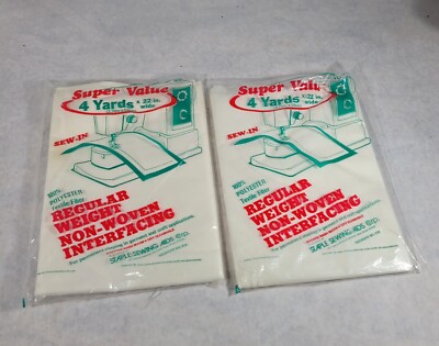 Lot 2 Vintage 1980 Staple Sewing Regular Weight Non-Woven Interfacing ...