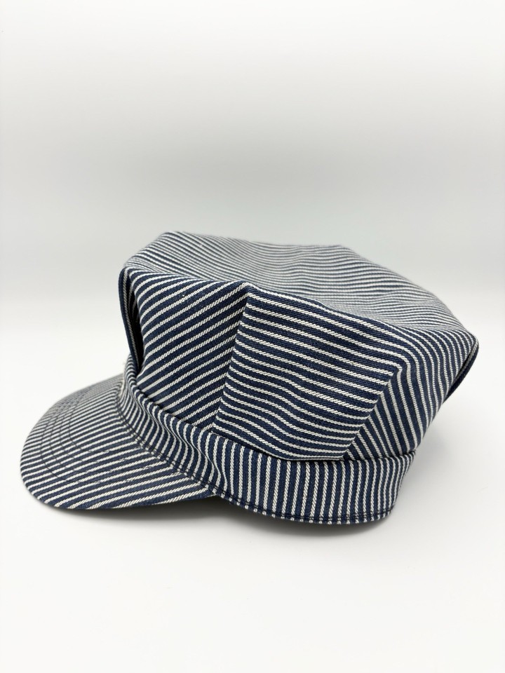 1940s-50s Key Imperial Sanforized Denim Engineer Hat Work Wear Railroad ...