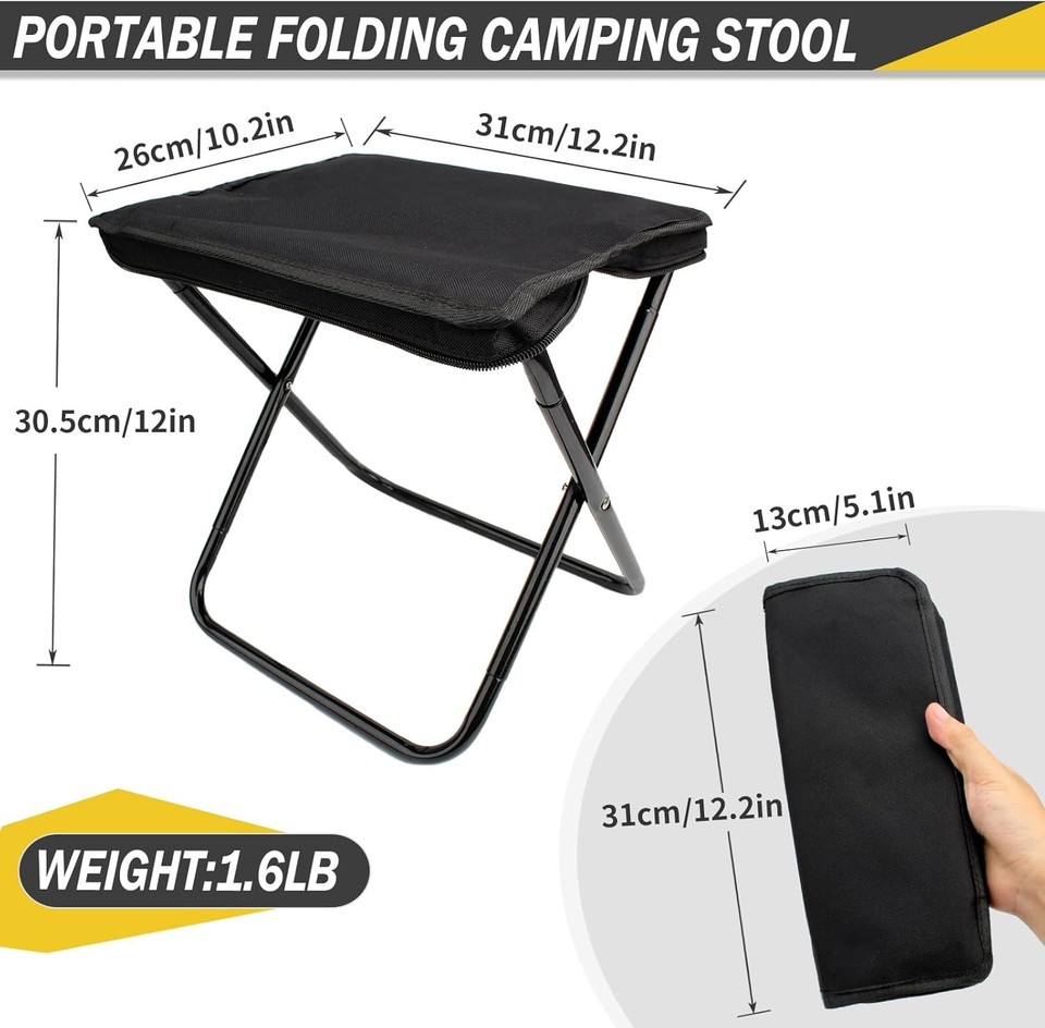 Portable Small Folding Stool Foldable Camping Stool Hiking Fishing ...