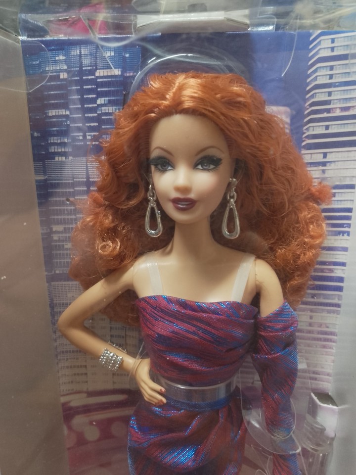2014 Barbie redhead doll from The Barbie Look City Shine range. Black ...