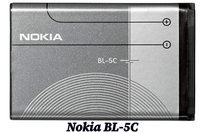 NEW NOKIA BATTERY BL-5C , For Nokia 1112 1208 1600 2610 2600 n70 n71 ...