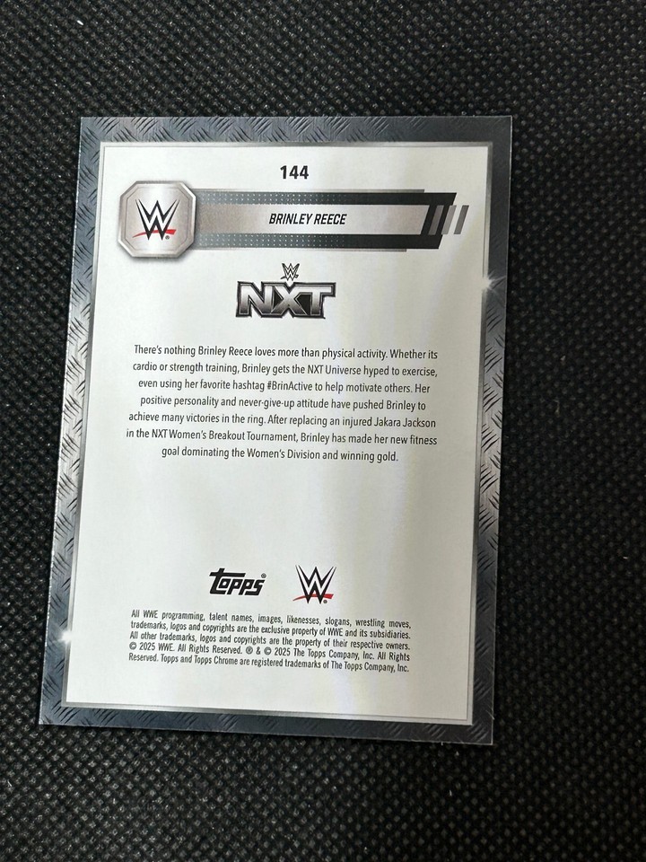 BRINLEY REECE 2025 Topps Chrome WWE Wrestling Silver Refractor Card | eBay