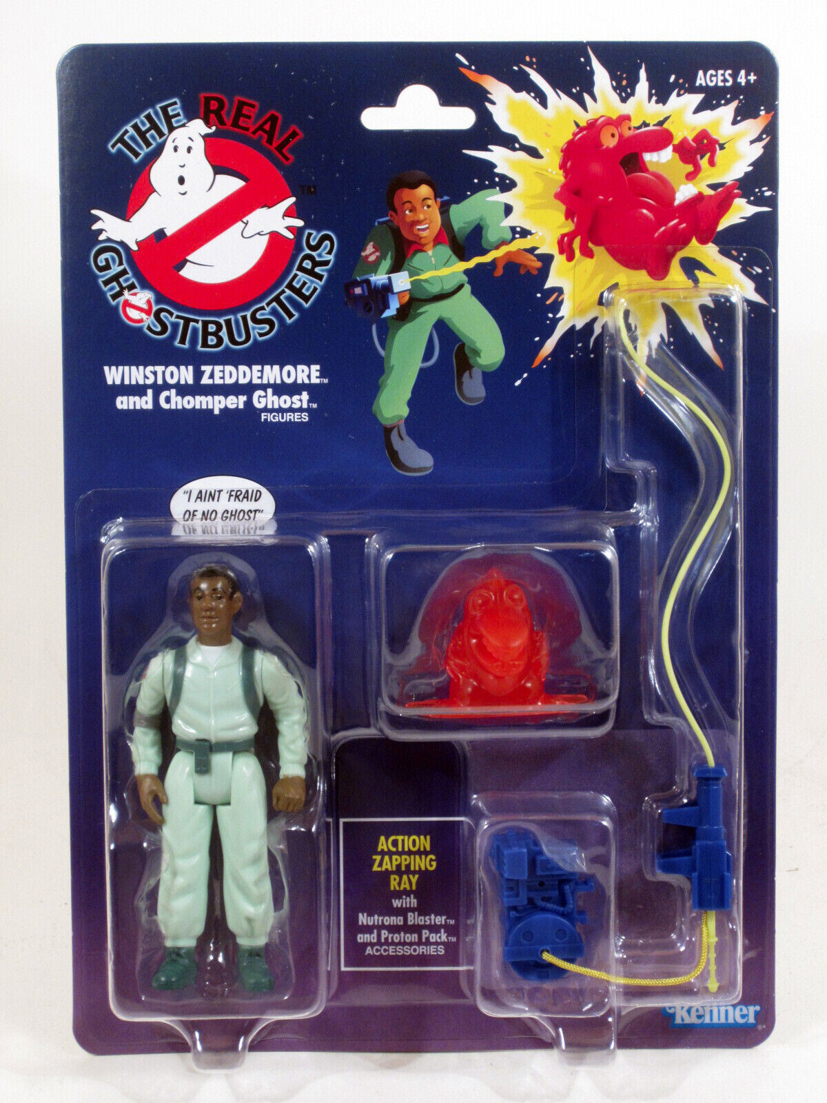 Hasbro The Real Ghostbusters WINSTON ZEDDEMORE Chomper Figure Retro Toy ...