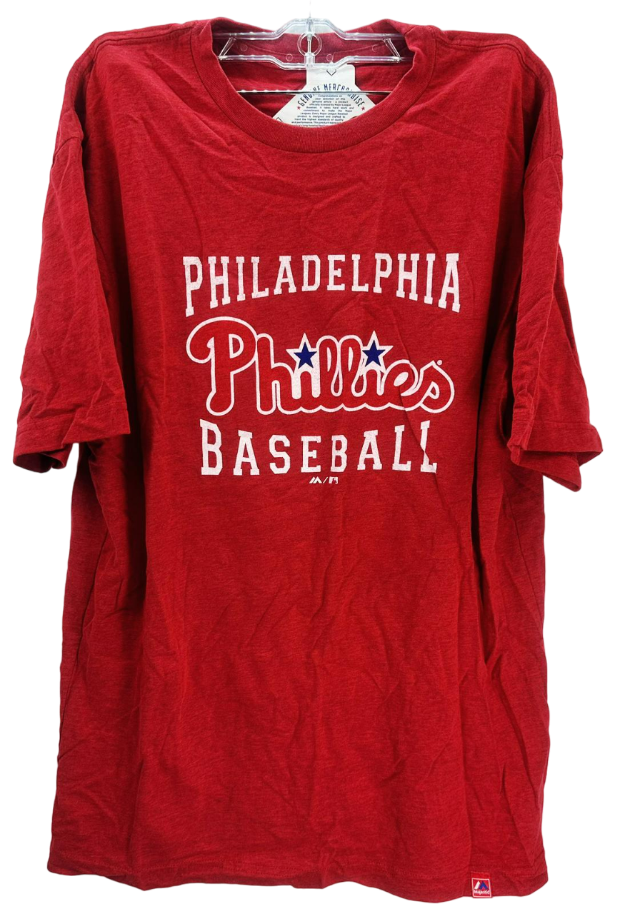 Majestic Men's Philadelphia Phillies Baseball Star Crew Neck T-Shirt ...