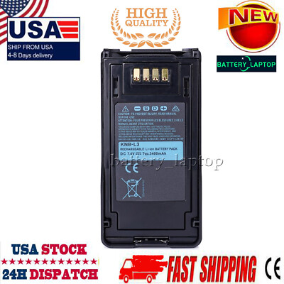 3400mAh Battery for Kenwood NX-5000 NX-5200 NX-5300 NX-5400,KNB-L3/KNB ...
