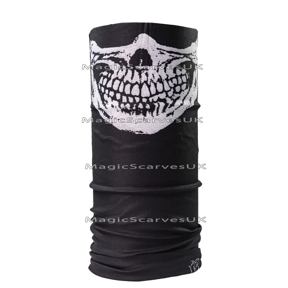 Multi use Skulls Biker Balaclava Neck Tube Snood Scarf Face Mask Warmer ...