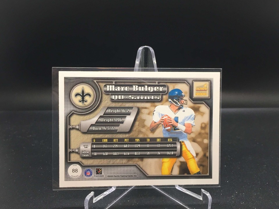 Marc Bulger 2000 Pacific Aurora Auto #88 WVU Saints Rams RC Rookie | eBay