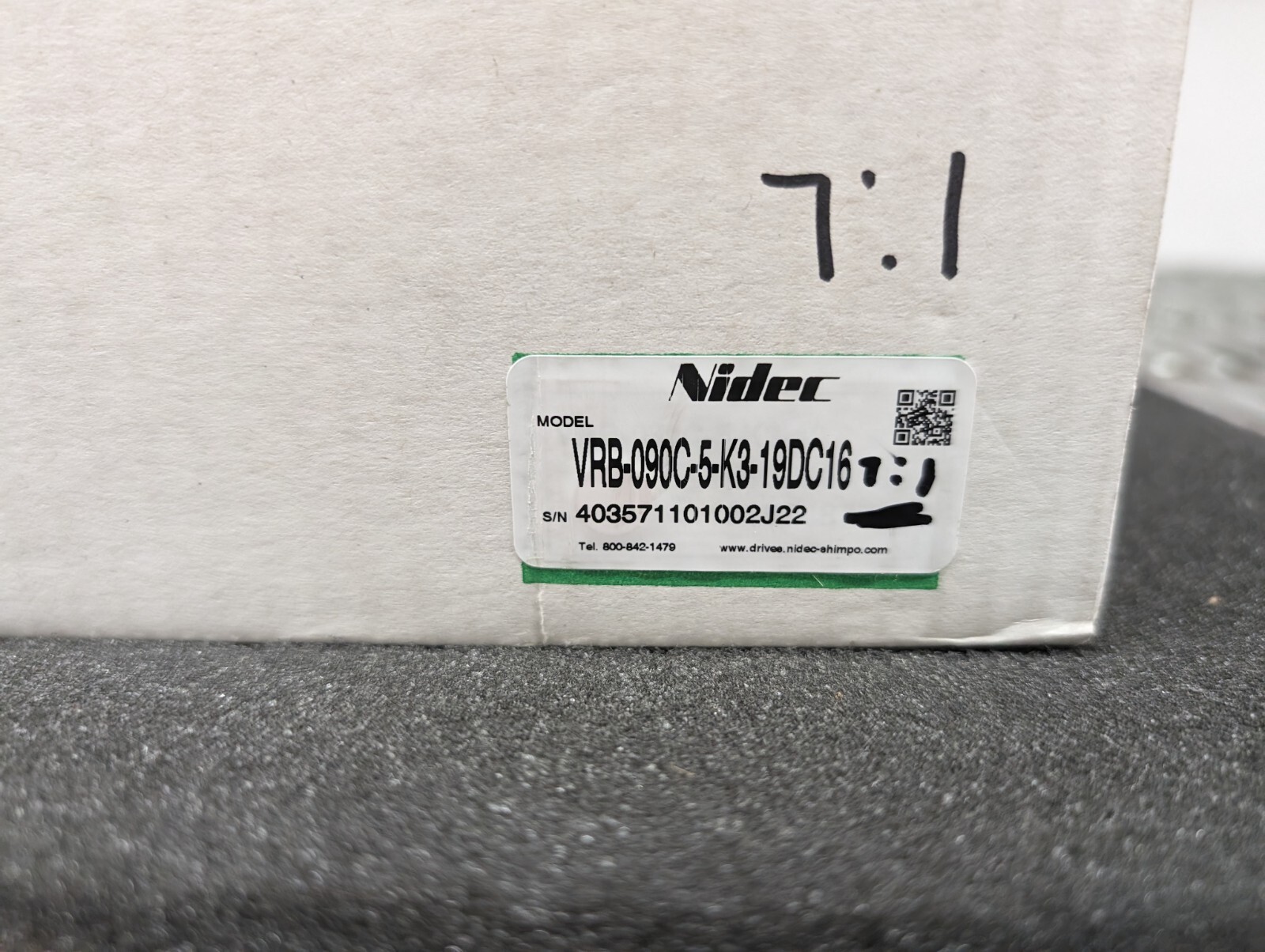 New, Nidec, VRB-090C-5-K3-19DC16, ABLE REDUCER 7:1 RATIO | eBay