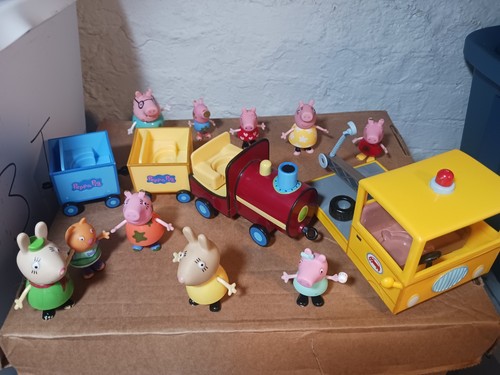 Peppa Pig Talking Pig Train Tested Working and Tow Truck And 10 Figures ...