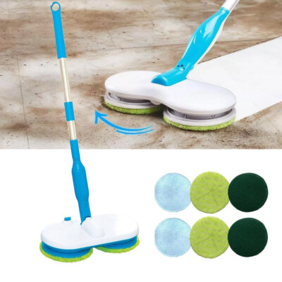 Electric Floating Mop |Rechargeable Motorised Spin Mop | With 6 ...