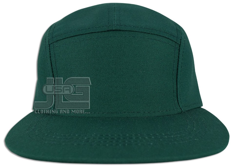 5 Panel Solid Camo Strap-back Adjustable Leather Strap Cap Hat JLGUSA ...