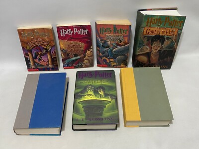 Harry Potter Complete Book Set Series 1-7 by J.K. Rowling Hard & Soft ...