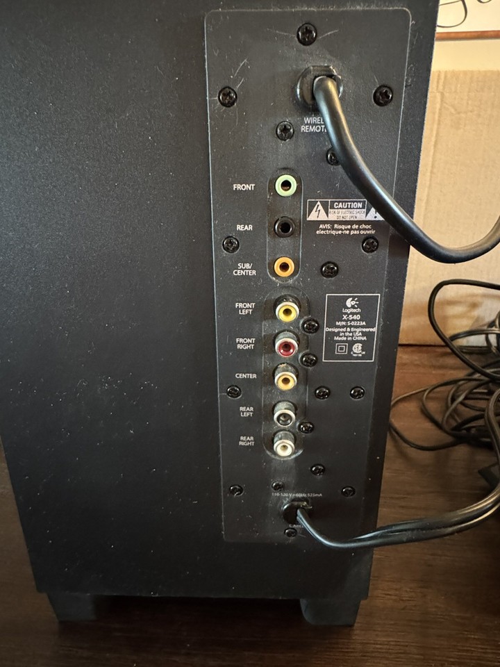 Logitech X-540 5.1 Surround Sound Speaker System W/ Subwoofer Set ...