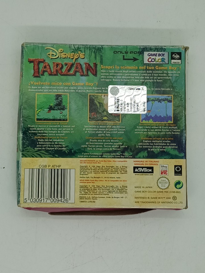 Disney's TARZAN GAME BOY COLORCutsody + No Game Manual | eBay