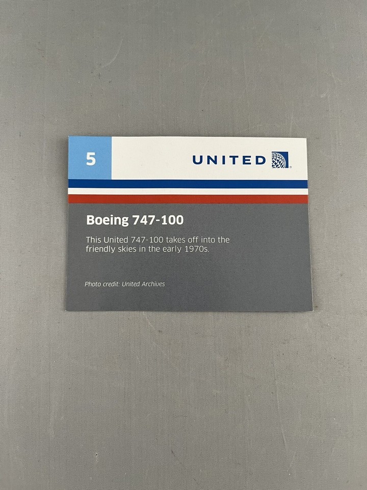 UNITED AIRLINES CELEBRATING 747 AIRPLANE FAREWELL CARD #5 | eBay
