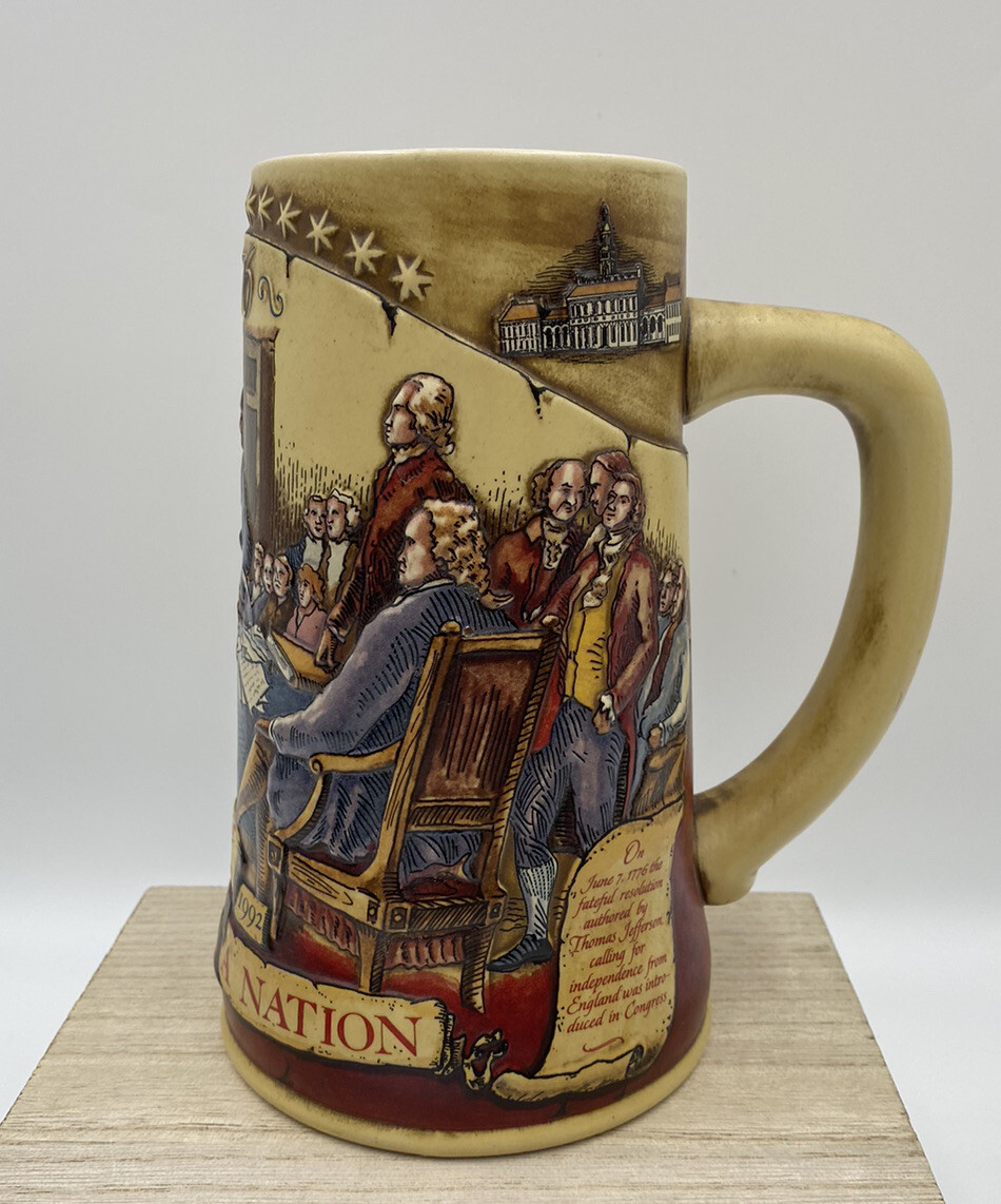 MILLER HIGH LIFE Birth of a Nation Beer Stein 1776 Declaration of ...