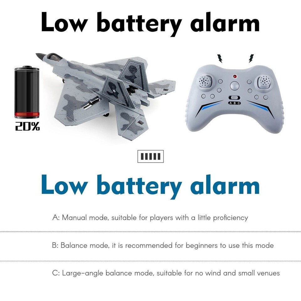 RC F-22 4CH Fighter EPP Foam Plane FX922 Simulation 2.4G Airplane 6 ...