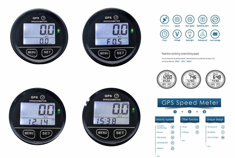 24v GPS Speedometer 60mm odometer military truck m35a2 m35a3 hmmwv m998 ...