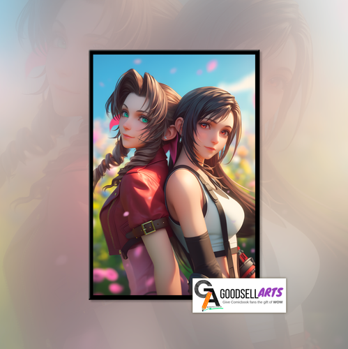 Aerith and Tifa Poster; Final Fantasy poster; FF7 video game poster ...