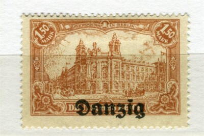 DANZIG; 1920 early Pictorial First issue fine Mint hinged 1.50M. value ...