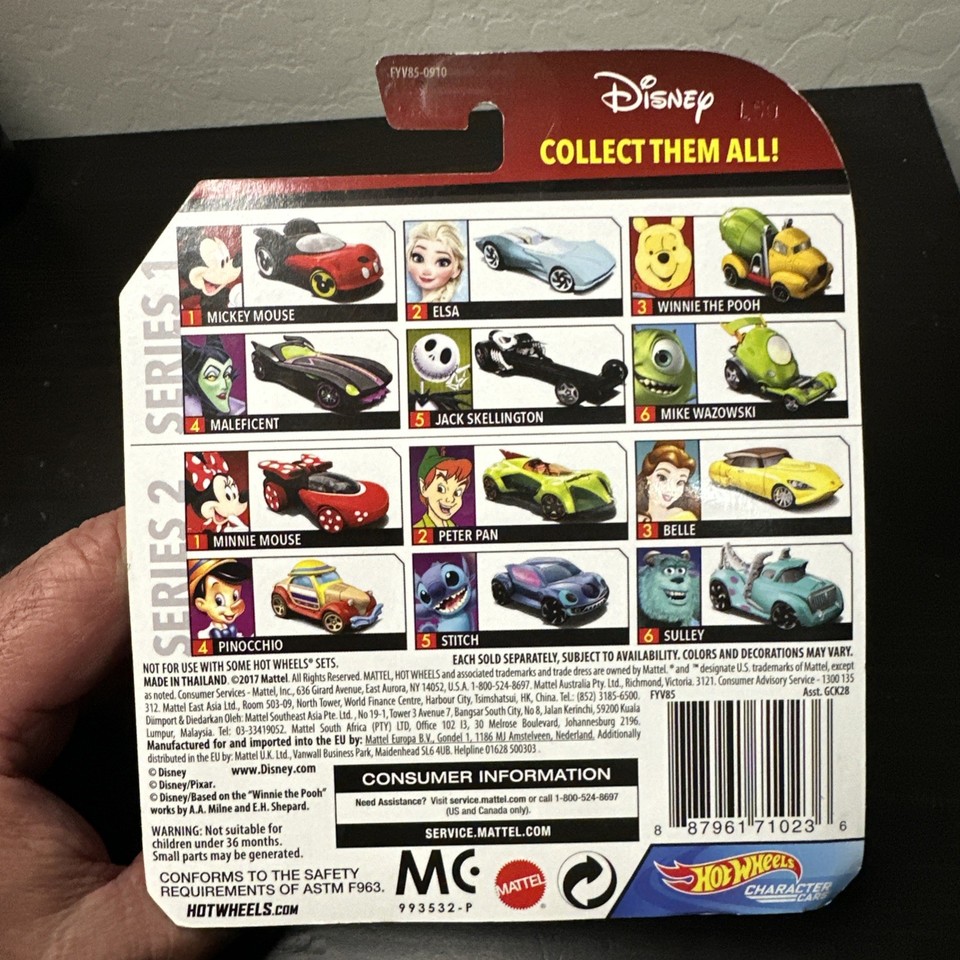 2017 Hot Wheels Mattel Disney Character Cars Series 2 Pinnochio FYV85 ...