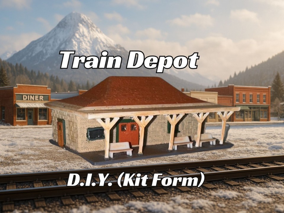 Track-Side Train Depot - D.I.Y. (Kit Form T, Z, N, 1/144, HO, S, O ...